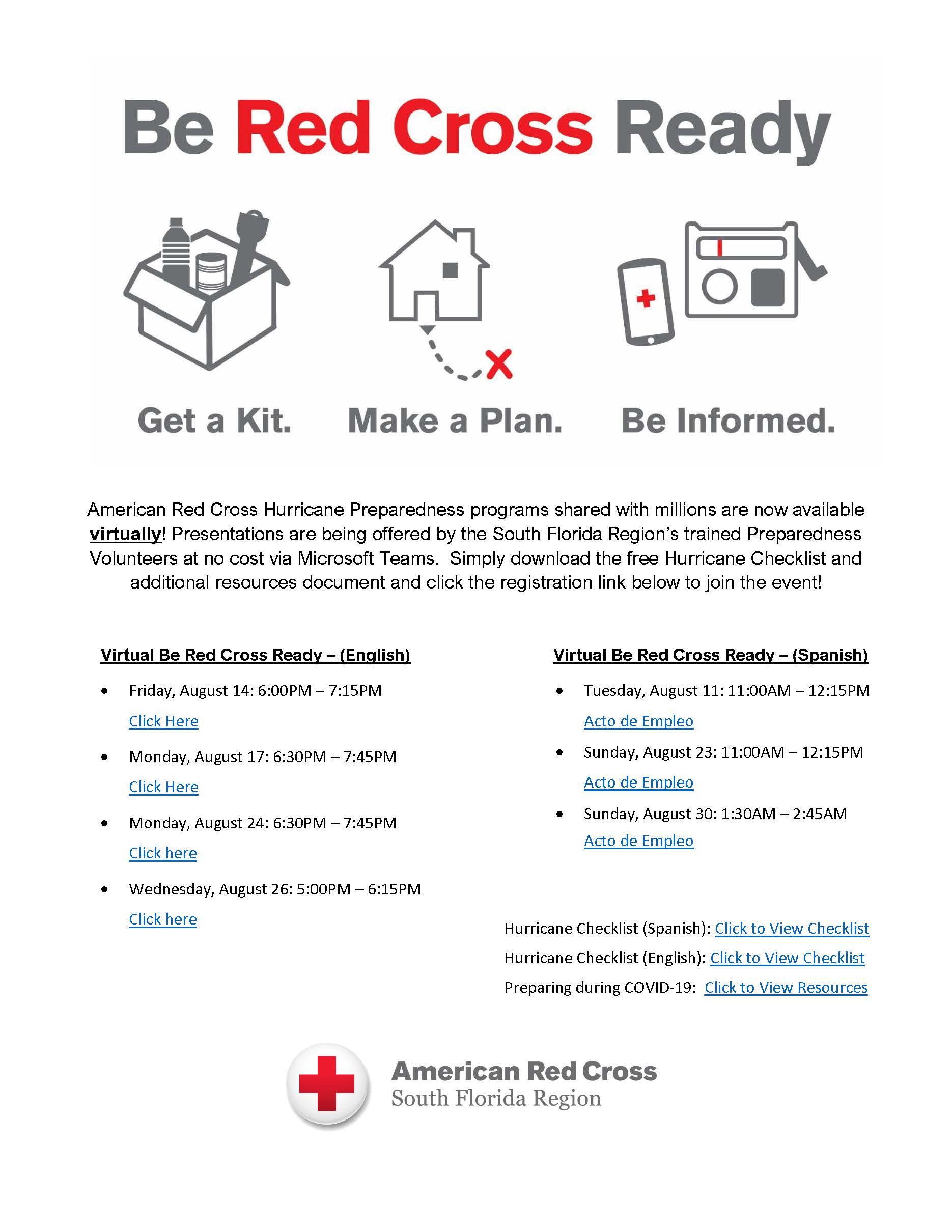 Red Cross Hurricane Safety Workshops | Indiantown FL